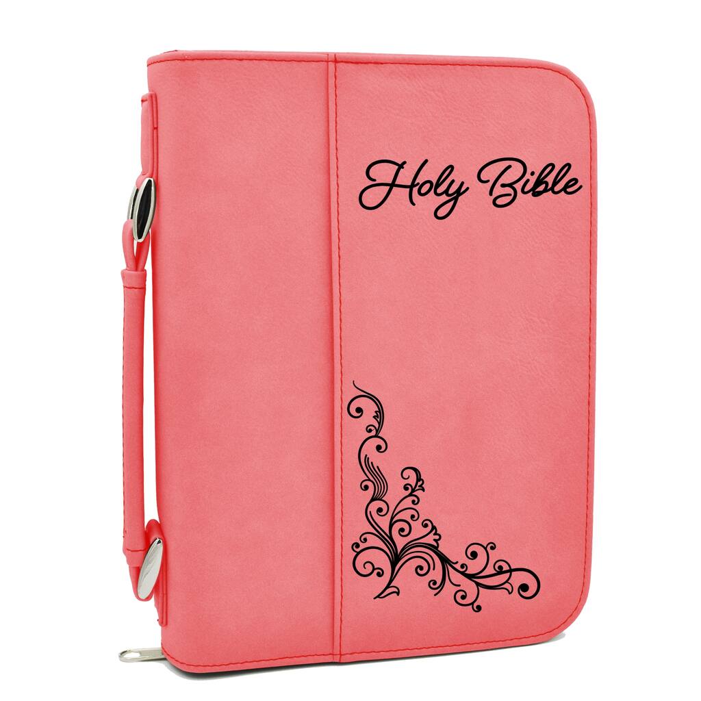 Holy Bible Decorative Pink Bible Cover - Overstock - 30902255