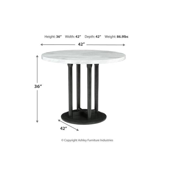Centiar White/Black Circular Counter Height Table - Bed Bath & Beyond ...