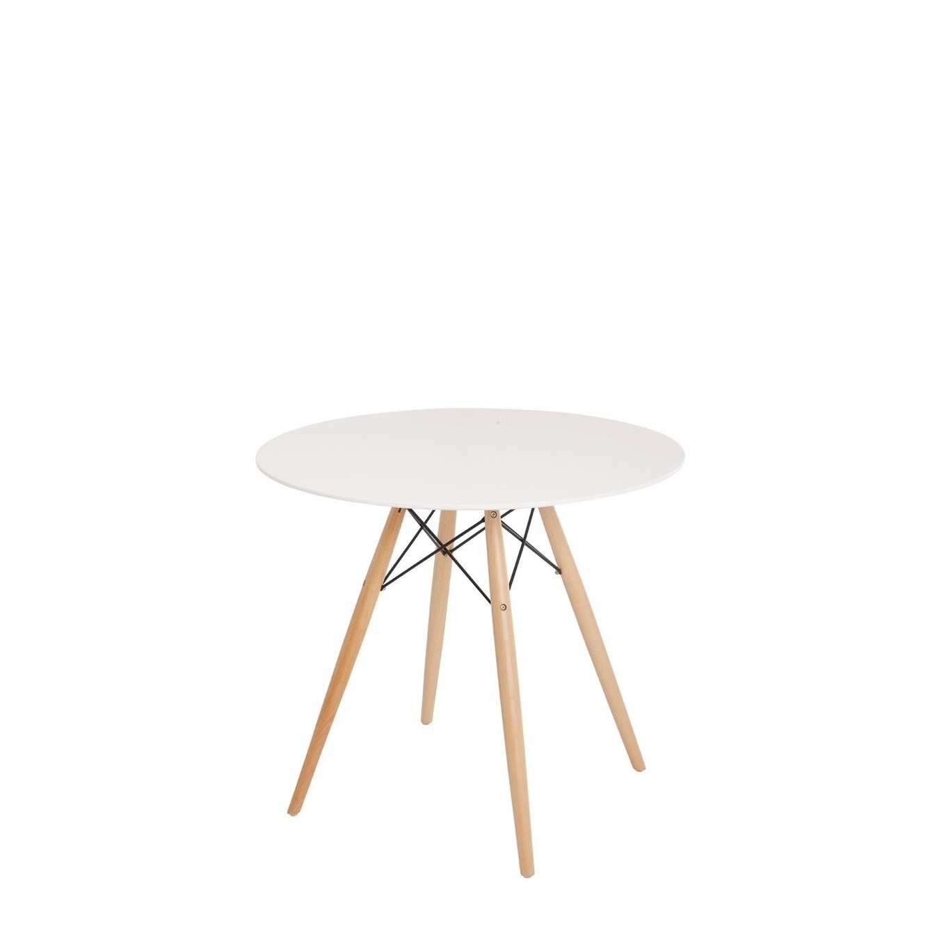 Modern Square Dining Table, Stretchable, White Table Top+MDF X-Shape ...