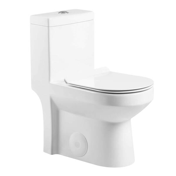 Fine Fixtures Dual-Flush Round One-Piece Toilet - Bed Bath & Beyond ...