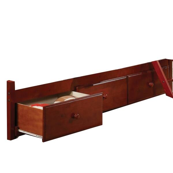 Wooden Under Bed Storage with 3 Drawers and Casters, Brown - Bed Bath ...