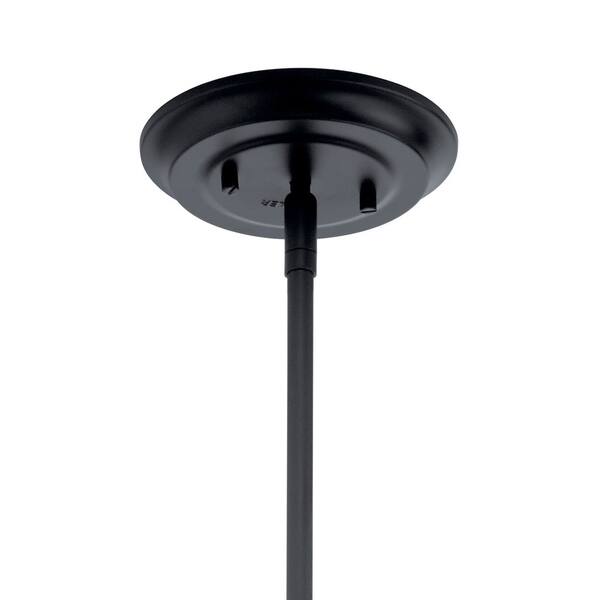 Kichler Lighting Elias 1-Light Semi Flush Mount Ceiling Light Black ...