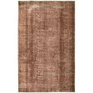 Hand-knotted Color Transition Brown Wool Rug - 5'11 x 8'9 - Bed Bath ...