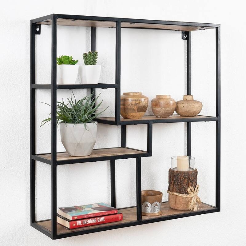 MH London Aurora Square Rack Wall Shelf - 30" x 9" x 31" - Overstock ...