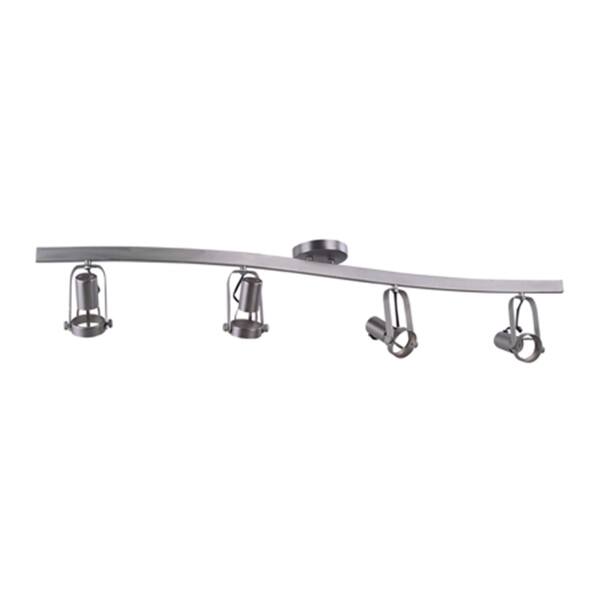 4 Light Wave Track Light in Brushed Nickel Finish - Bed Bath & Beyond ...
