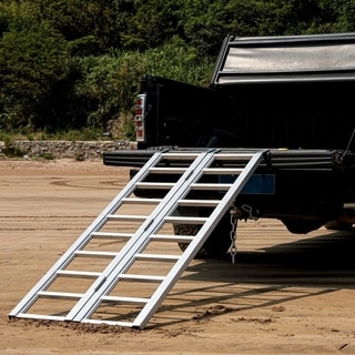 ALEKO Bi-Fold Aluminum Dual Runner ATV Loading Ramp 1200 Lb Capacity ...