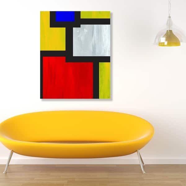 Kathy Ireland Modest Foundation Blocks in Primary Colors Abstract on ...