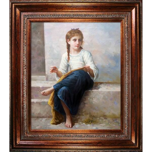 La Pastiche The Dressmaker, 1898 with Mediterranean Bronze Frame Oil ...