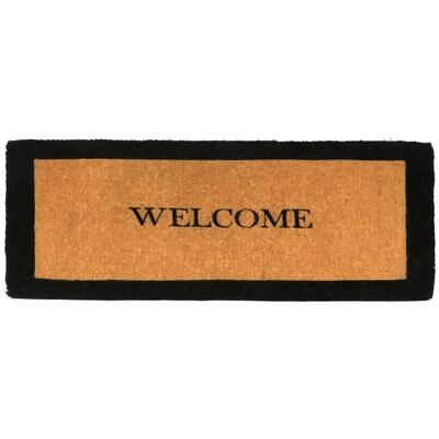 GardenPath Welcome Border 2 Doormat - 60W x 22L - Overstock - 30994846