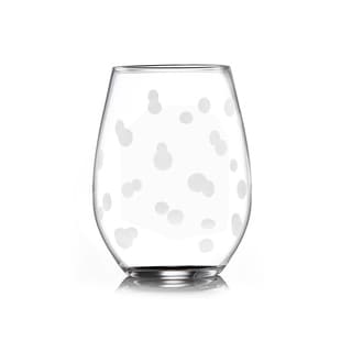 Stylesetter Frosted Dot Stemless Goblets, Set of 4 - 3.66 x 4.9 - Bed ...