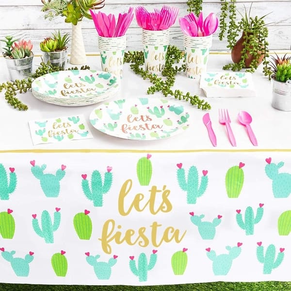 Serves 24 Let's Fiesta Cacti Theme Party Supplies Decorations for Kids ...