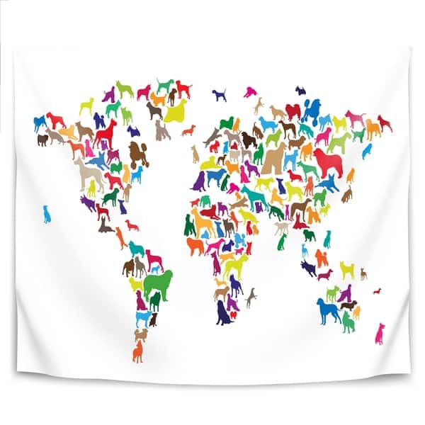 Dogs Map Of The World Map - Bed Bath & Beyond - 31025090