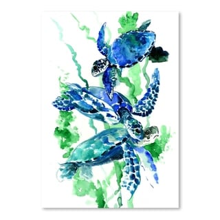 Sea Turtles Blue Green Underwater Scene Poster Art Print - Bed Bath ...