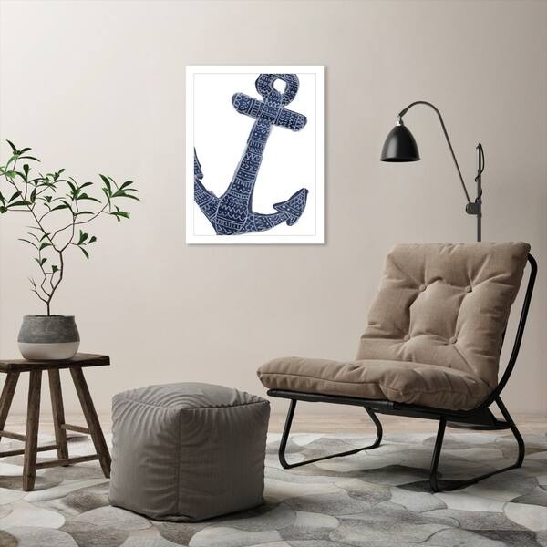 Blue Tribal Anchor - Framed Print Wall Art - Bed Bath & Beyond - 31035544