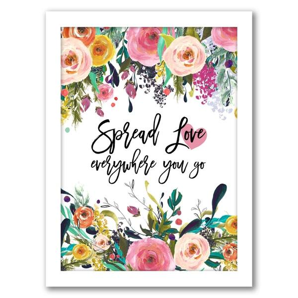 Spread Love Everywhere - Framed Print Wall Art - Bed Bath & Beyond ...
