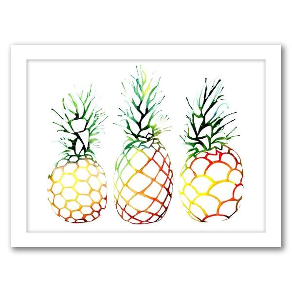 Retro Pineapples - Framed Print Wall Art - Bed Bath & Beyond - 31036627