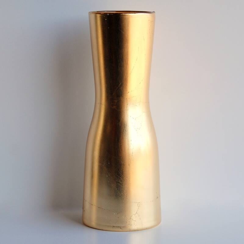 GILT Gold Gilded Hourglass Vase - Overstock - 31041269