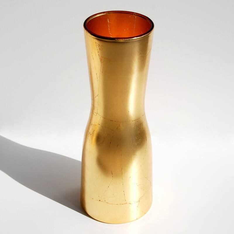GILT Gold Gilded Hourglass Vase - Overstock - 31041269