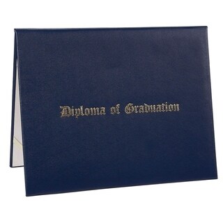 Navy Blue Diploma of Graduation Gold Foil Imprint Certificate Holder ...
