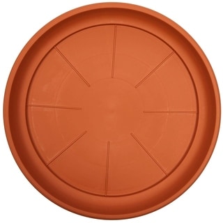 4 Pack 17.5" Plastic Terra Cotta Round Plant Saucer Drip Trays Garden ...