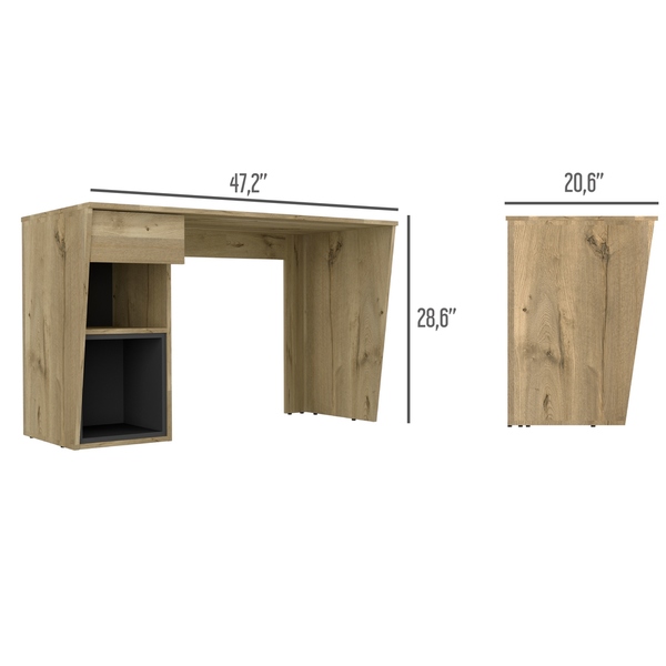 Aster Composite Wood Indoor Modern Console Laptop Desk - Natural Brown ...