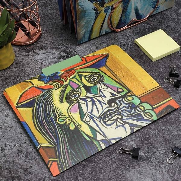 12pcs Pablo Picasso Decorative File Folder Letter Size 1/3 Cut Manilla ...