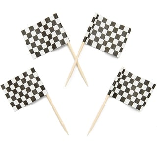 200x Racing Checkered Flag (1 x 1.3 in.) Toothpick for Party Appetizer ...