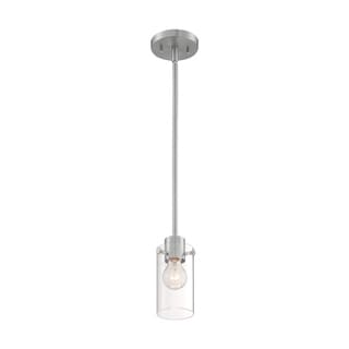Sommerset 1-Light Mini Pendant Fixture - Brushed Nickel Finish with ...