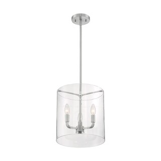 Sommerset 3-Light Pendant Fixture - Brushed Nickel Finish with Clear ...