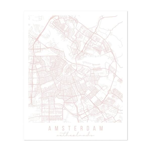 Netherlands Maps Minimal Unframed Wall Art Print/Poster - Bed Bath ...