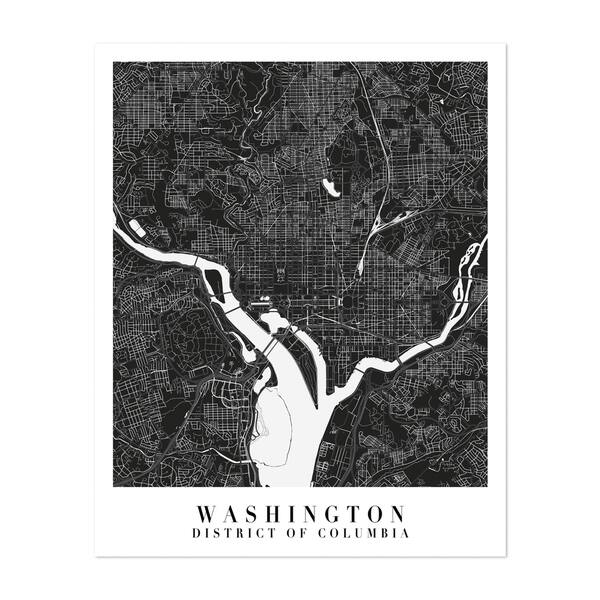 Washington Dc Maps Minimal Unframed Wall Art Print/Poster - Bed Bath ...