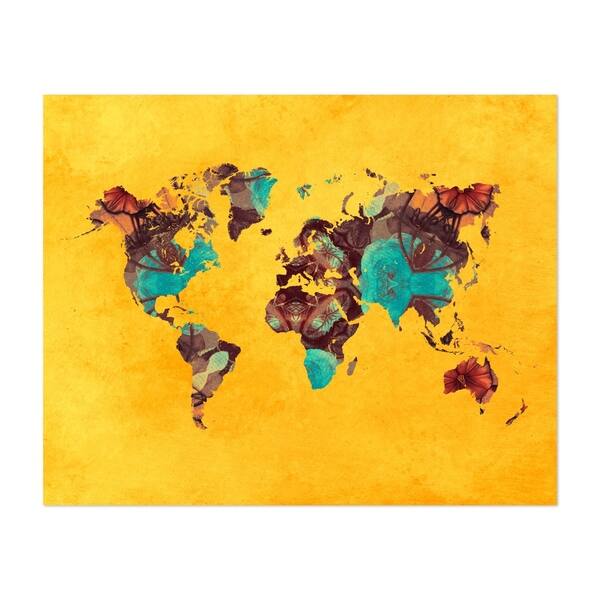 Atlas Journey Map Map Of The World Maps Unframed Wall Art Print/Poster ...