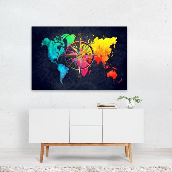 Atlas Colors Journey Map Maps Nature Unframed Wall Art Print/Poster ...