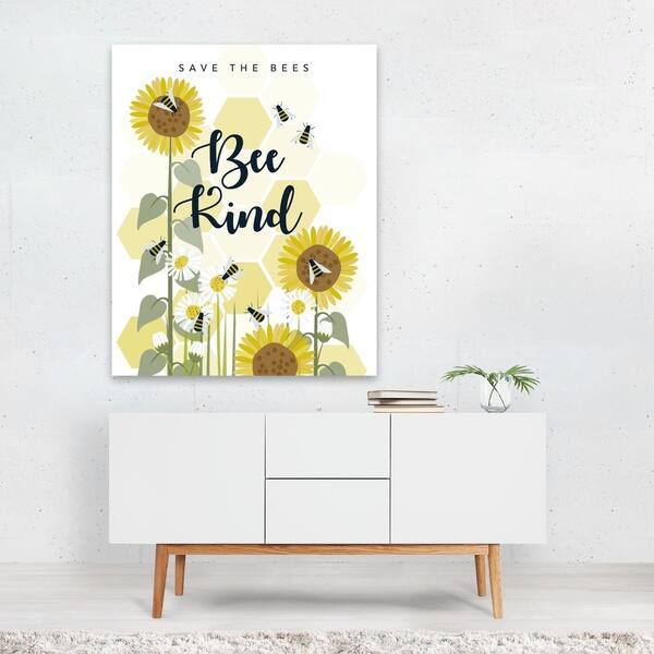 Bee Beekind Floral Honey Bee Honeycomb Unframed Wall Art Print/Poster ...