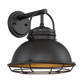 Upton 1-Light Sconce with Dark Bronze and Gold Finish - Bed Bath ...