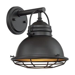 Upton 1-Light Sconce with Dark Bronze and Gold Finish - Bed Bath ...