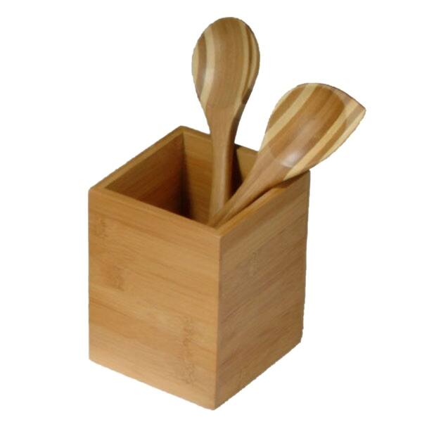 Creative Home Bamboo Square Utensil, Tool Crock - Bed Bath & Beyond ...
