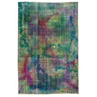 Hand-knotted Color Transition Multi Color Wool Rug - 5'3 x 8'1 - Bed ...