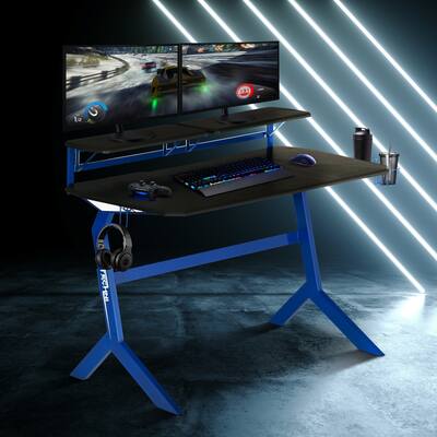 Modern Metal Gaming Desk - Overstock - 31094035
