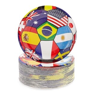 80-Pack Football World Cup Design Disposable Paper Plates 7" for World ...