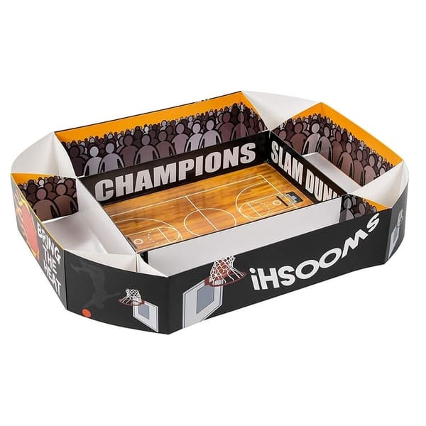 Disposable Serving Party Snack Tray Basketball Stadium Court, 4 x 20 x ...