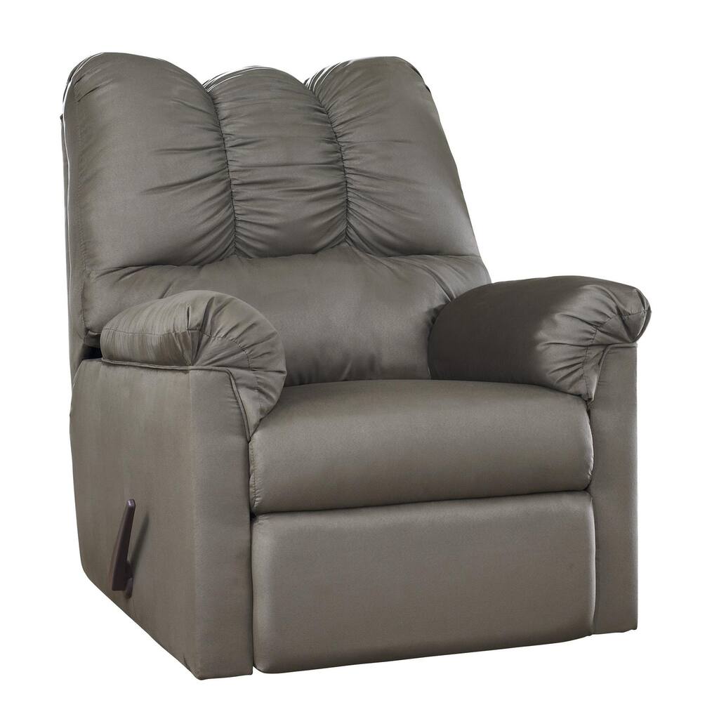 Fabric Upholstered Rocker Recliner with Tufted Backrest, Gray ...