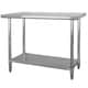 Stainless Steel Station with 48" Workbench Table and 2 - 24" Shelves ...
