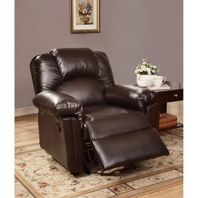 36'' Rocker Recliner in Bonded Leather, Multicolor - Overstock - 31100371