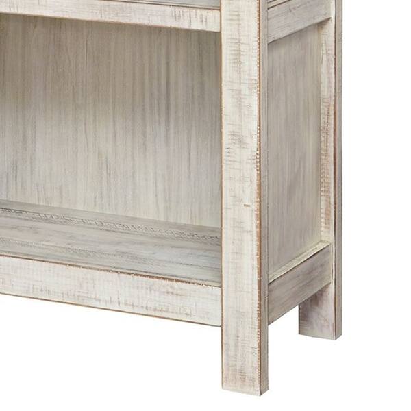 X Shape Back Bookcase with 3 Open Shelves and 1 Open Compartment, White ...