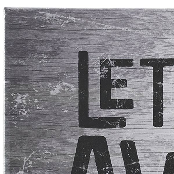 Motivational Script Canvas Wall Art with Wooden Frame, Black and White ...