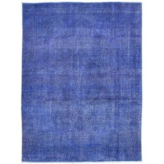 Hand-knotted Color Transition Indigo Wool Rug - 9'6" x 12'8" - On Sale ...