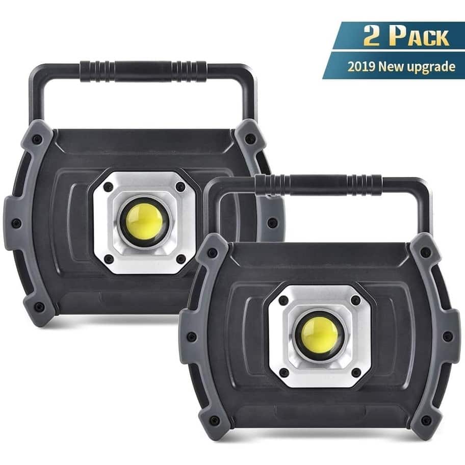 Illushine LED Work Light, 10W 1500 Lumen Rechargeable Work Lights(2 ...
