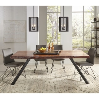 Reese Solid Wood Rectangular Dining Table in Natural Acacia - Bed Bath ...