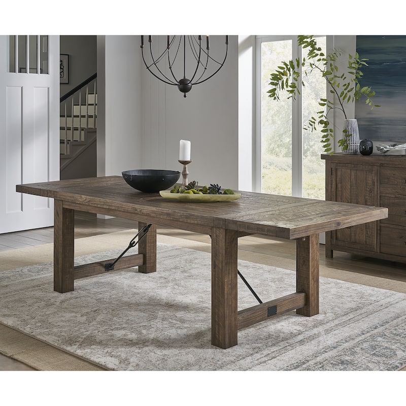 Autumn Solid Wood Extending Dining Table in Flink Oak - Overstock ...